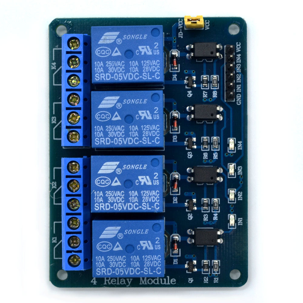 Relay Card 4 Channel (5V Coil) – JvZ Digital Sourcing