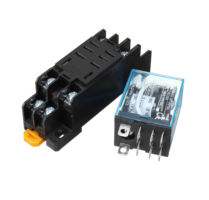 Power Relay With Din Rail Bracket (12V Coil, 10A 250VAC Contact) – JvZ ...